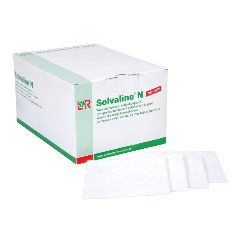 Solvaline N Wound Compresses Non-sterile | 10 x 10 cm – Orange Medical